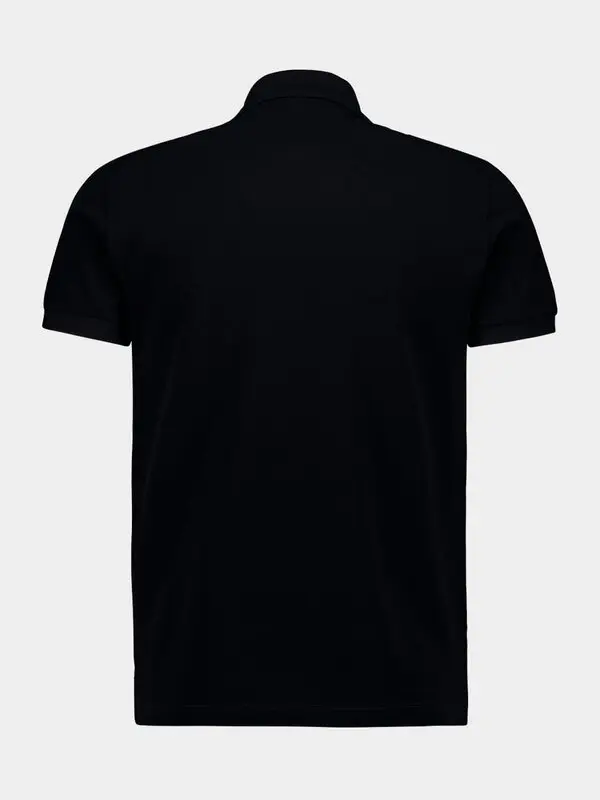 Fendi Cotton Piqué Slim Fit Polo Shirt - Black