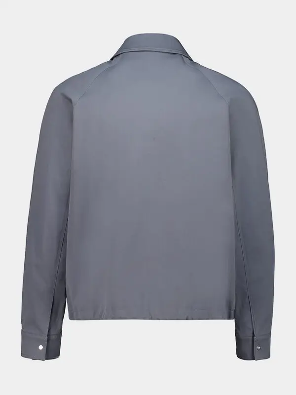 Fendi Stretch Gabardine Zip Blouson Jacket - Grey