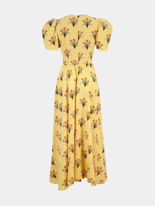 La DoubleJ Printed Silk Midi Dress