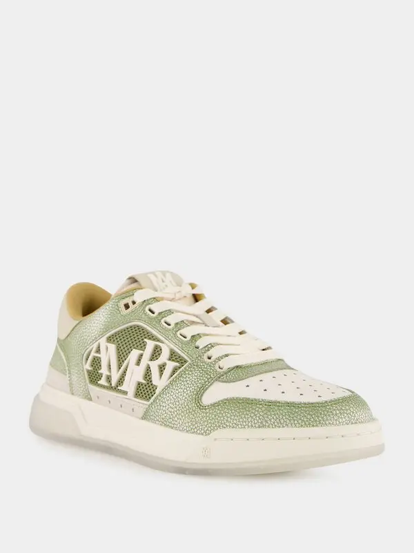 Amiri Tea Leather Low-top Sneakers - Green