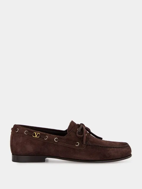 Valentino Garavani Suede Loafers - Brown
