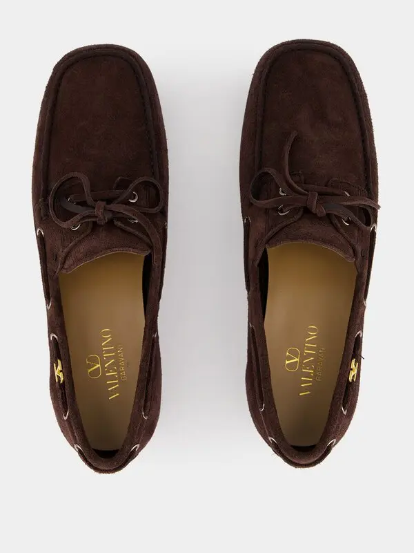 Valentino Garavani Suede Loafers - Brown