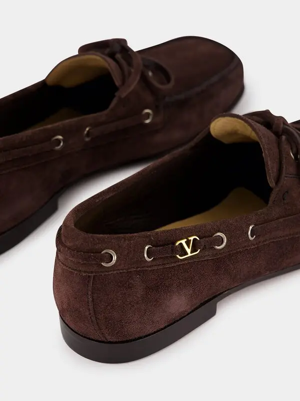 Valentino Garavani Suede Loafers - Brown
