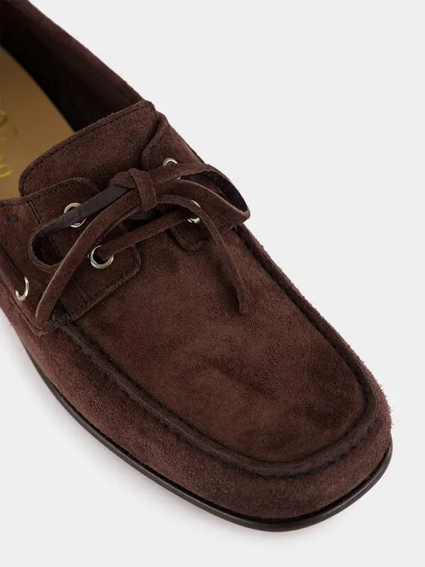Valentino Garavani Suede Loafers - Brown