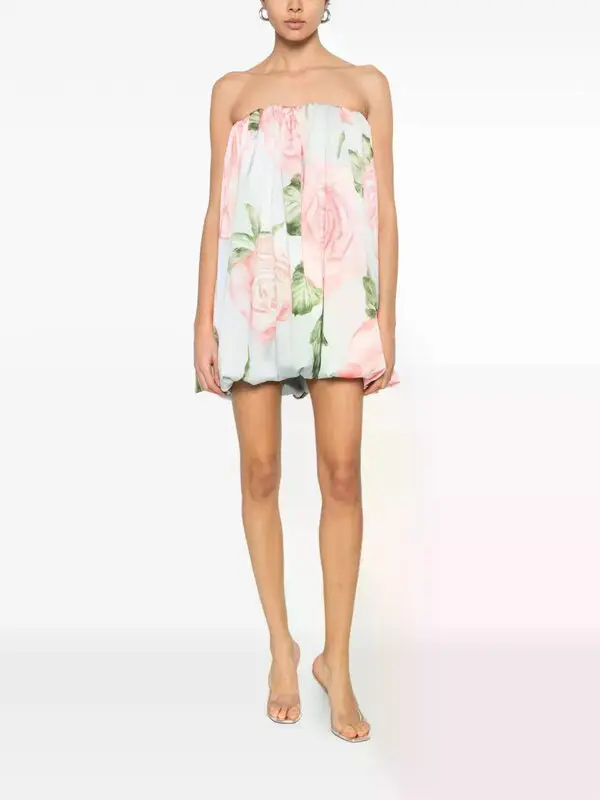 L'IDEE Floral Strapless Mini Dress