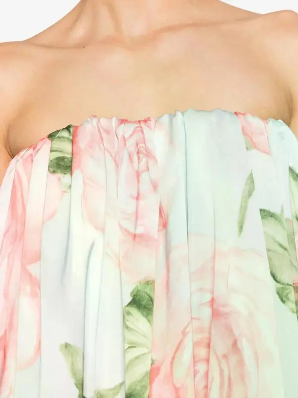 L'IDEE Floral Strapless Mini Dress