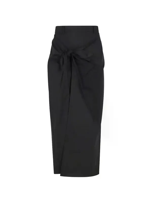 ISABELLE BLANCHE Knot Midi Skirt - Black