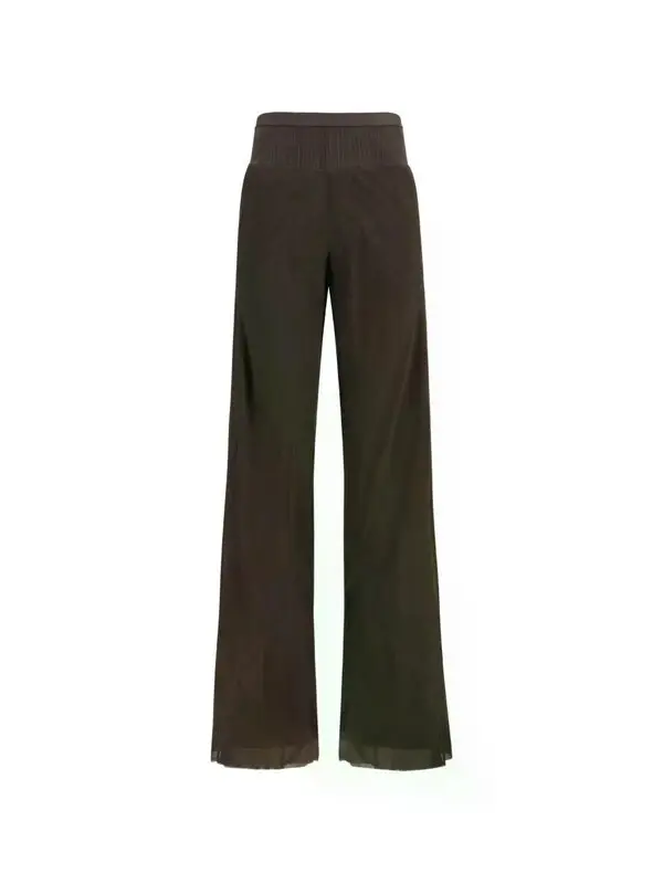 Rick Owens Ribbed-waistband Trousers - Brown