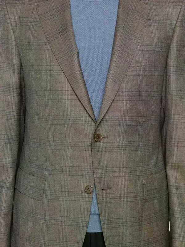Canali Check Two-button Blazer