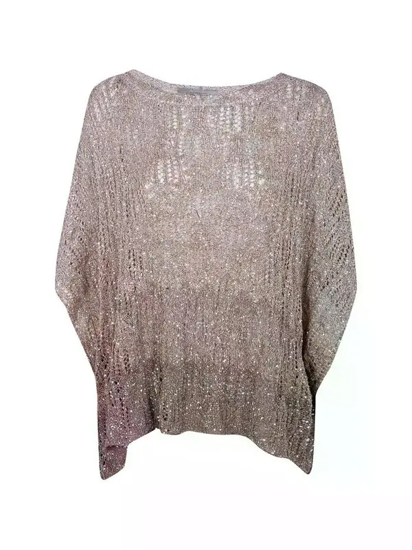 D.exterior Open Knit Top
