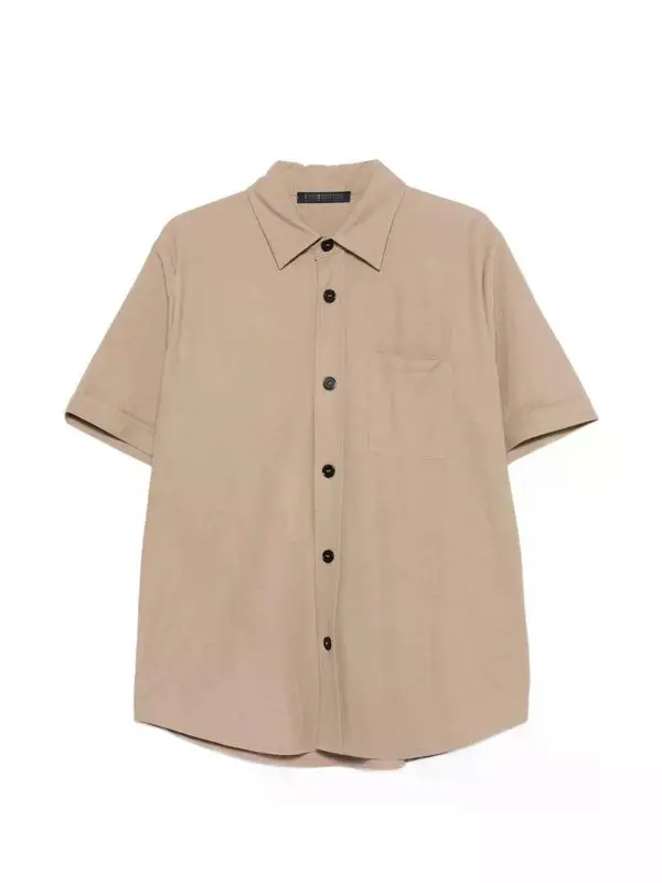 Harris Wharf London Summer Button Short-sleeve Shirt