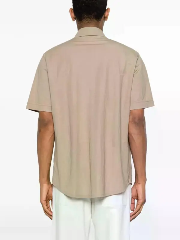 Harris Wharf London Summer Button Short-sleeve Shirt