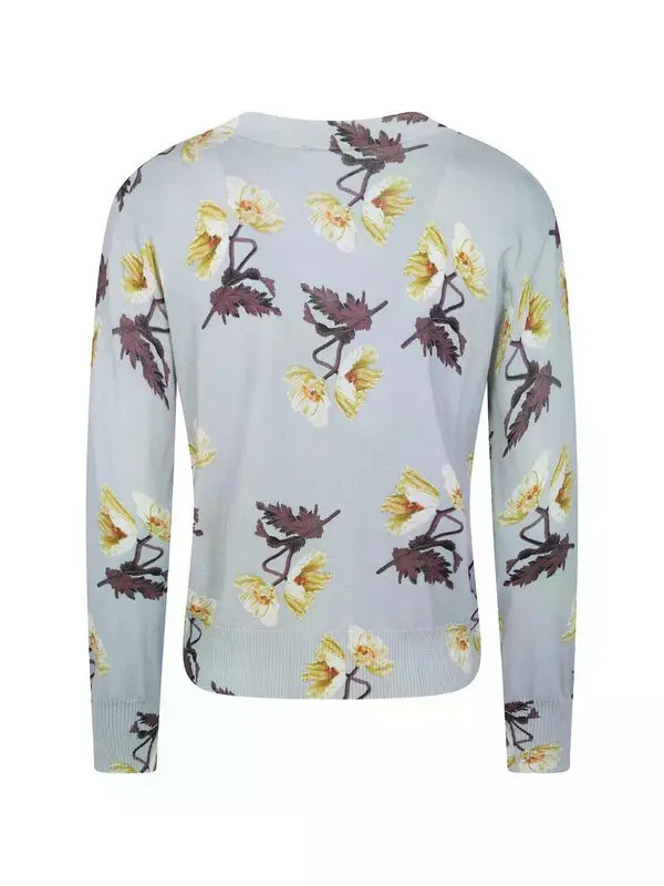 IN BED WITH YOU Floral V-neck Cardigan - Blue
