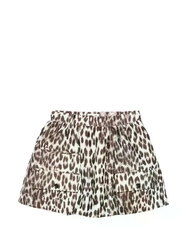 Baum Und Pferdgarten Samaya Leopard Pocket Skirt - Neutrals