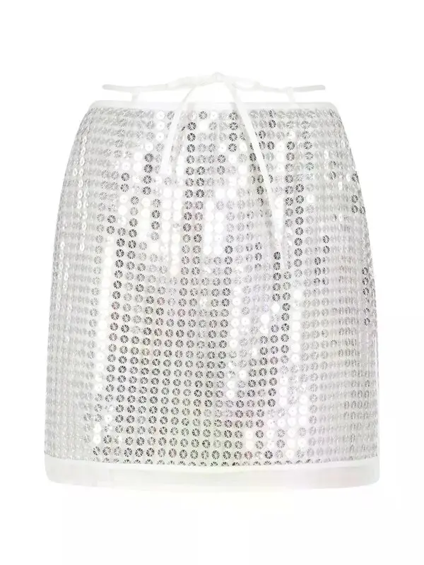 ISABELLE BLANCHE Sequinned Mini Skirt - Silver