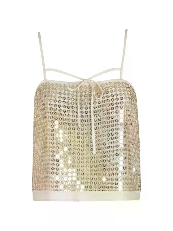ISABELLE BLANCHE Tie Crop Top - Gold