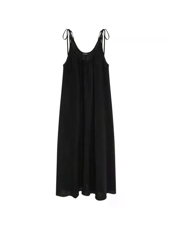 ANINE BING Flora Tie-strap Midi Dress - Black