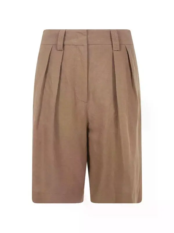 DRHOPE Pleated Shorts - Brown