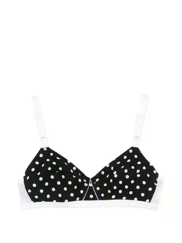 N°21 Polka-dot Bra - Black