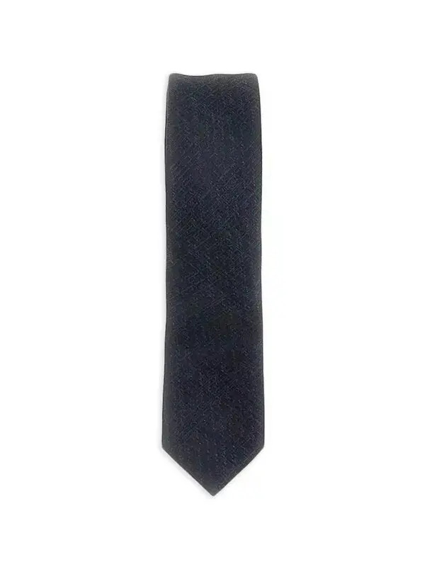 Emporio Armani Textured Silk Tie - Blue