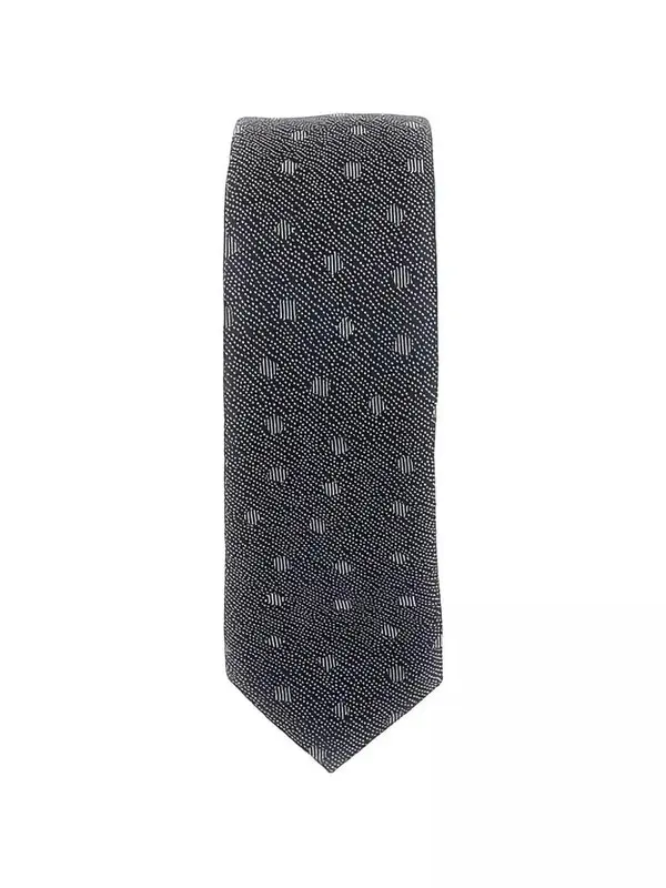 Emporio Armani Dot-pattern Silk Tie - Blue