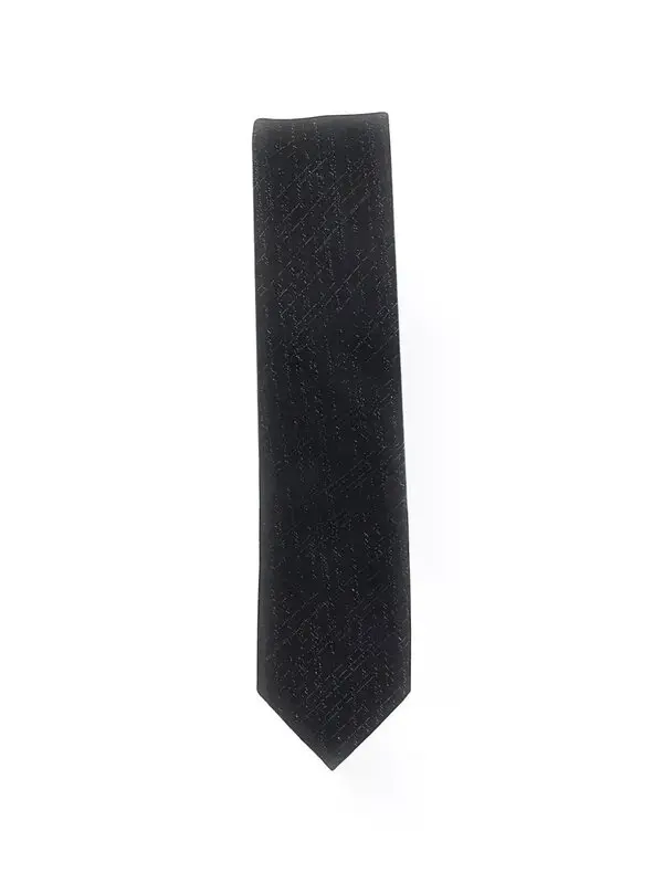 Emporio Armani Lurex Silk Tie - Black