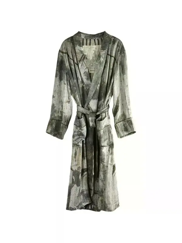 ZIGGY CHEN Printed Kimono - Grey