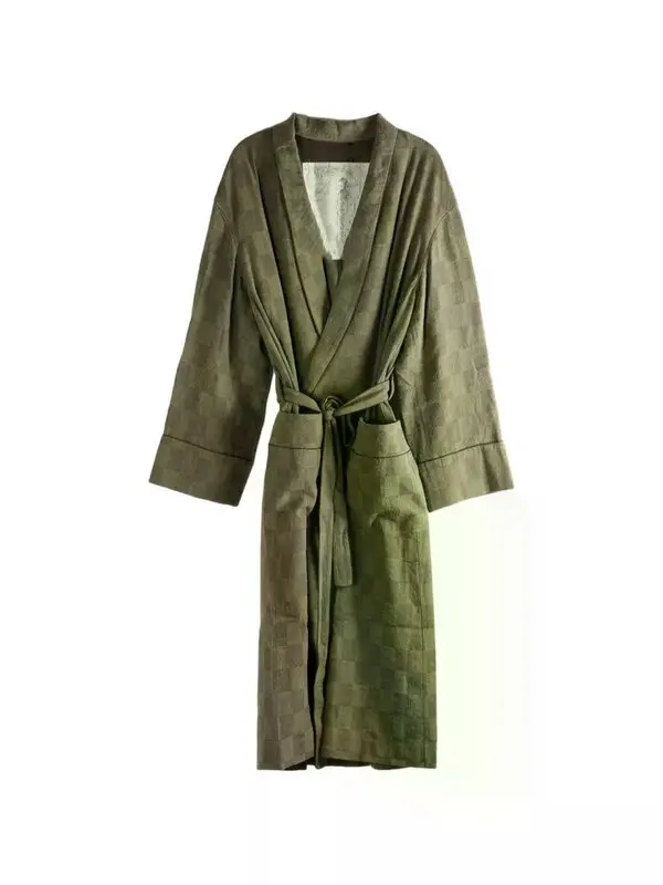 ZIGGY CHEN Checkered Kimono - Green