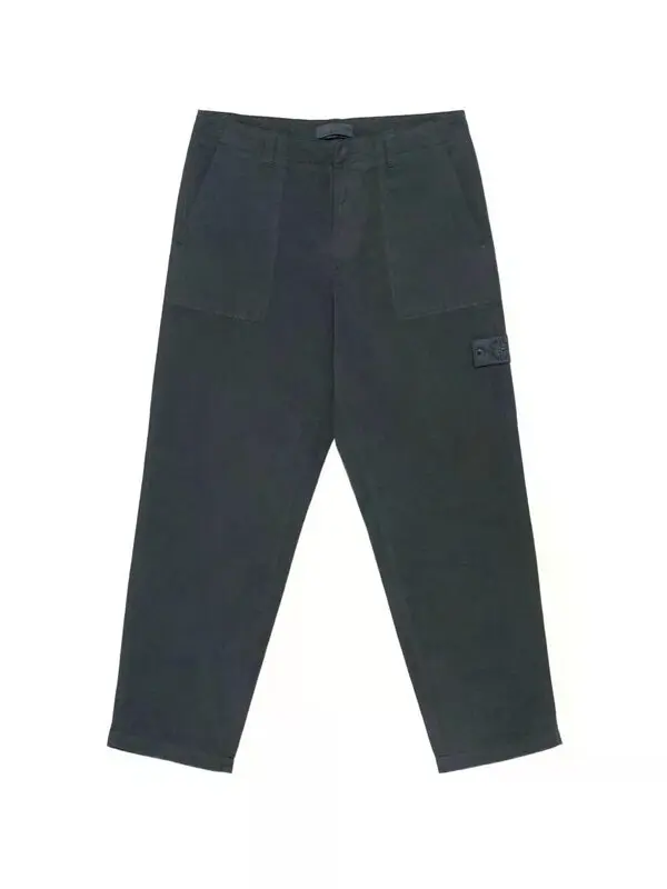 Stone Island Cotton Cargo Pants - Blue