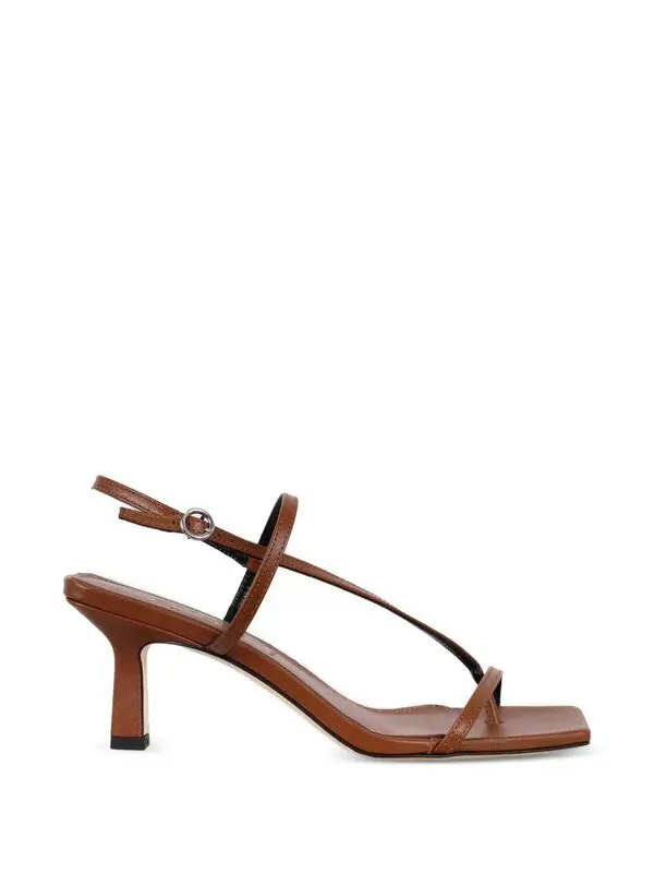 AeydĒ Elise 65mm Leather Toe-post Sandals - Brown