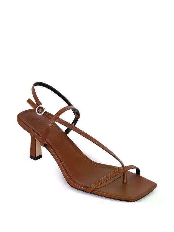 AeydĒ Elise 65mm Leather Toe-post Sandals - Brown