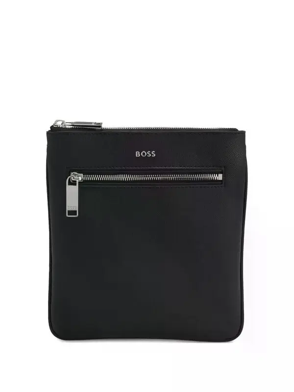 BOSS Logo-lettering Messenger Bag - Black