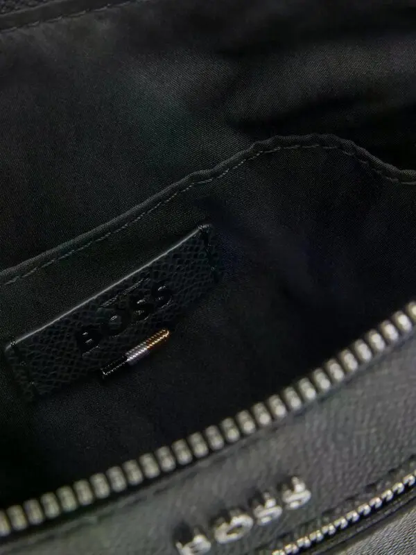 BOSS Logo-lettering Messenger Bag - Black