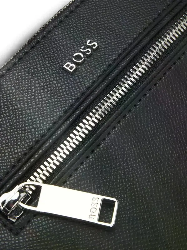 BOSS Logo-lettering Messenger Bag - Black