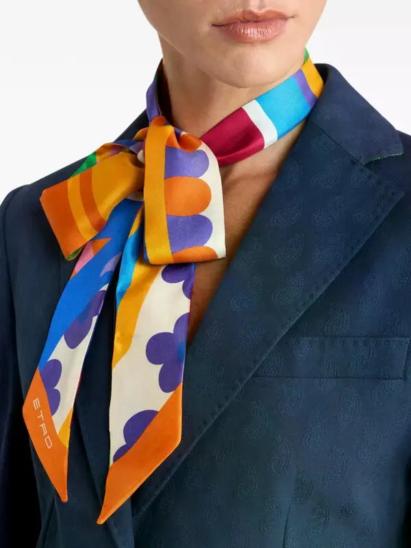 Etro Paisley Motif Silk Scarf