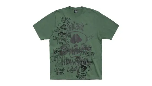 StÜssy Skulls Pigment Dyed Tee Shirt