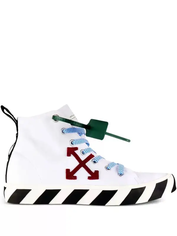 Off-White Vulcanized Arrow Mid-top Sneakers - White