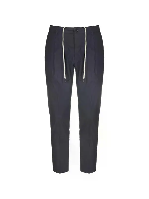 BE ABLE Riccardo Pleated Drawstring Trousers - Blue