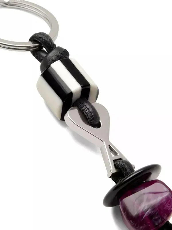 AMI Paris De Coeur Logo Keyring - Silver