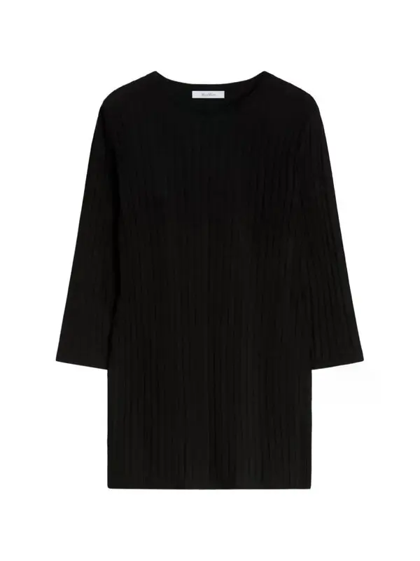 Max Mara Ribbed-knit T-shirt - Black