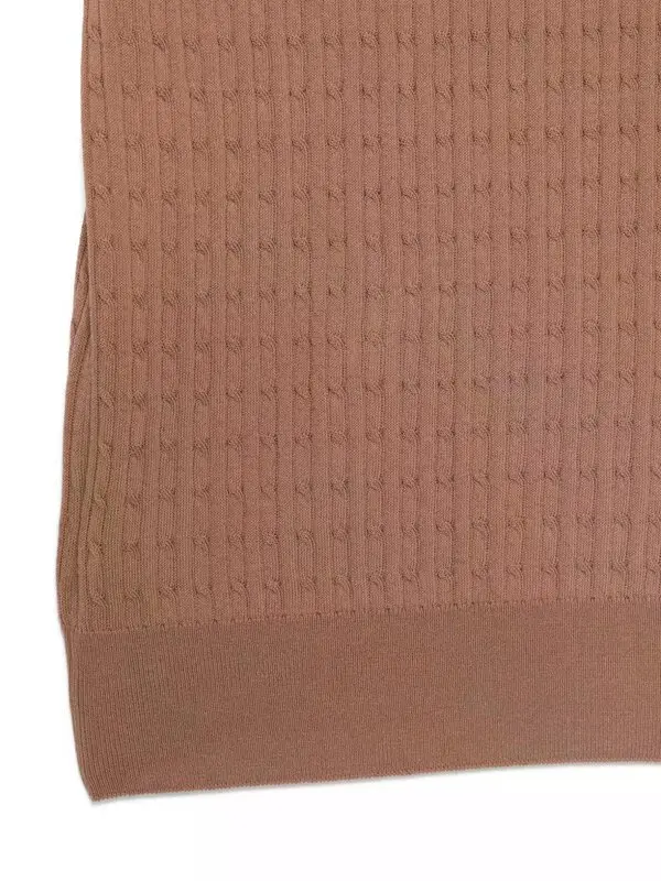Tagliatore Kart Button Knitted Polo Shirt - Brown