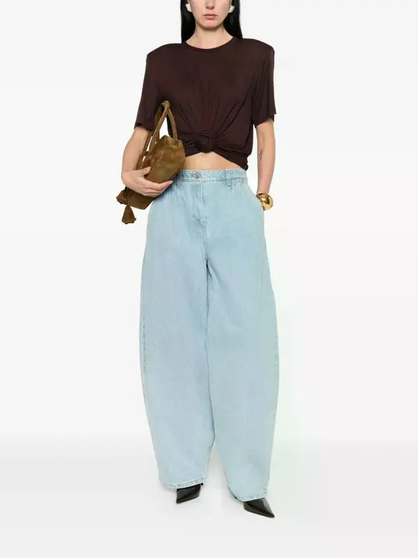 Magda Butrym Pleated Wide-leg Jeans