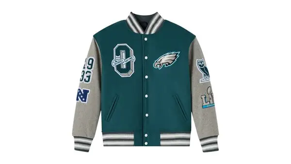 OVO Nfl Phillidelphia Eagles Varsity Jacket - Green
