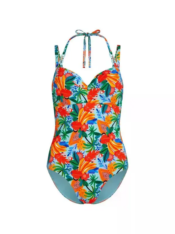 Marlies Dekkers Paradisa Floral-print Swimsuit - Blue