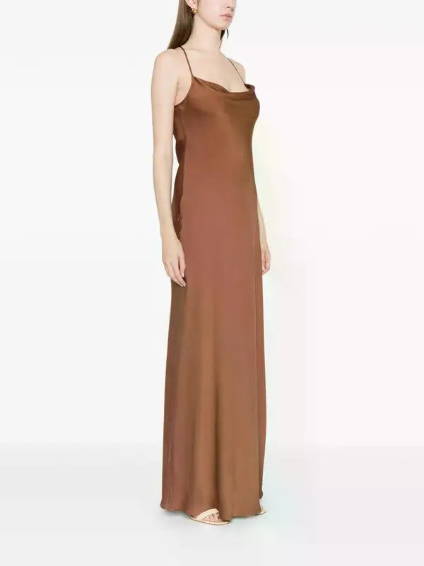 NOUVELLE SILK95FIVE St. Germaine Cowl Neck Slip Maxi Dress