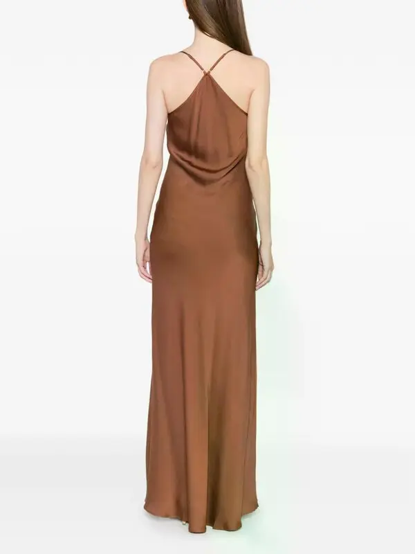 NOUVELLE SILK95FIVE St. Germaine Cowl Neck Slip Maxi Dress
