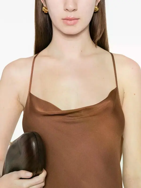 NOUVELLE SILK95FIVE St. Germaine Cowl Neck Slip Maxi Dress