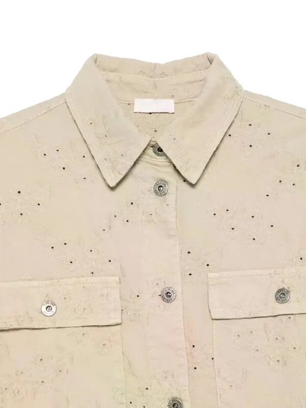 Liu Jo Cotton Eyelet Jacket - Neutrals