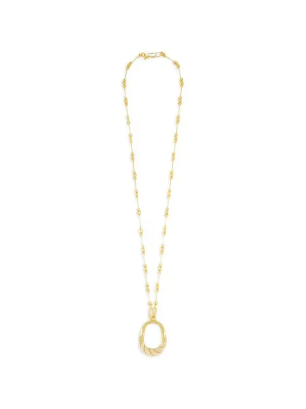 AURÉLIE BIDERMANN Diana Oval-pendant Necklace - Gold