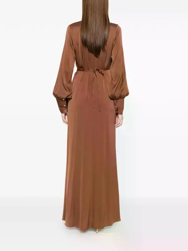 NOUVELLE SILK95FIVE Tie-waist Maxi Dress